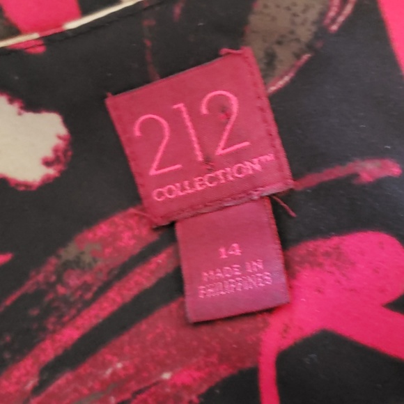 212 Collection | Dresses | 22 Collection Black Gold Maroon Pencil Dress ...